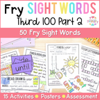 3rd Grade Fry Sight Word List Coloring Sheets, Centers, Homework
