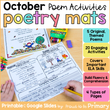 Poem of the Week Poetry Activity Mats for October