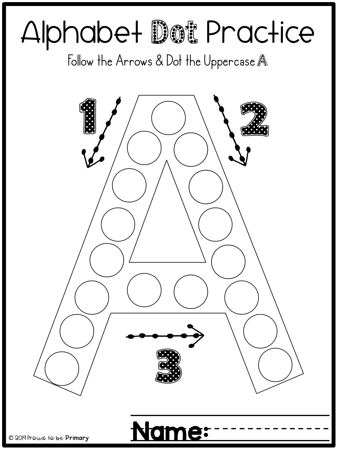Alphabet Letter Dot Pages – Proud to be Primary