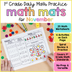 November Math Review Worksheets for First Grade