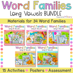 Long Vowel Word Family Activities Bundle