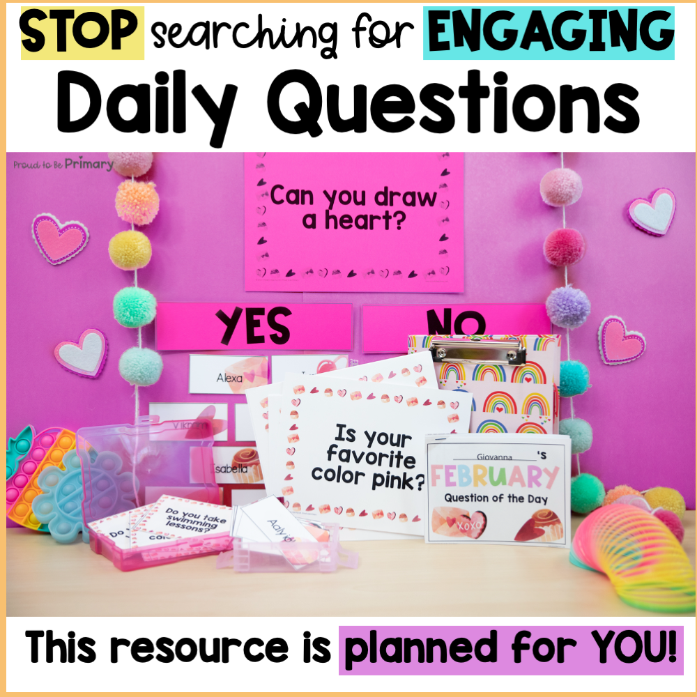 February Question of the Day Cards for Morning Meeting – Proud to be ...