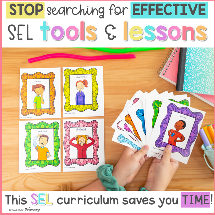 Emotional Regulation - Feelings Poster Check In, SEL Activities & Bull