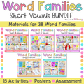 Word Family Short Vowel CVC and CVCC Activities for Kids