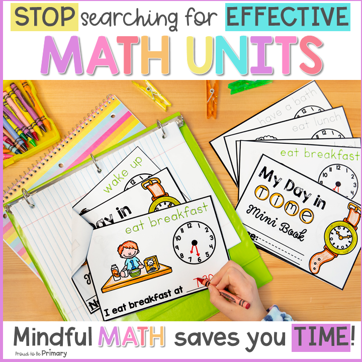Measurement & Time (Hour & Half Hour) - First Grade Mindful Math ...