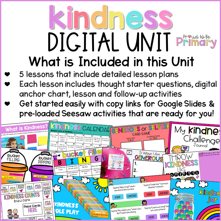 Kindness & Bucket Fillers DIGITAL K-2 - Google & Seesaw Activities ...