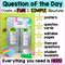 December Question of the Day Cards for Morning Meeting