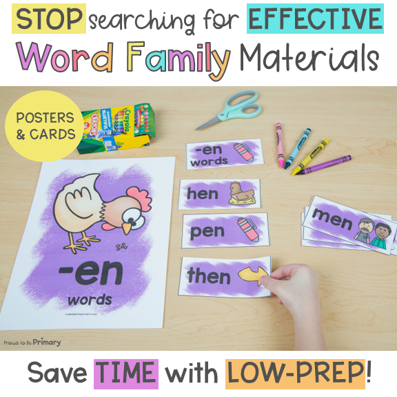 Word Family Short 'E' Vowel CVC and CVCC Activities for Kids – Proud to ...