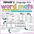 January Word Work and Daily Language Arts Review
