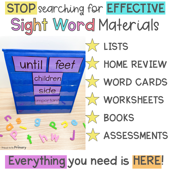 Fry's Sight Words Curriculum - Third 100 Words Part 2 – Proud to be Primary