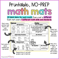 Summer Math Review Worksheets for First Grade