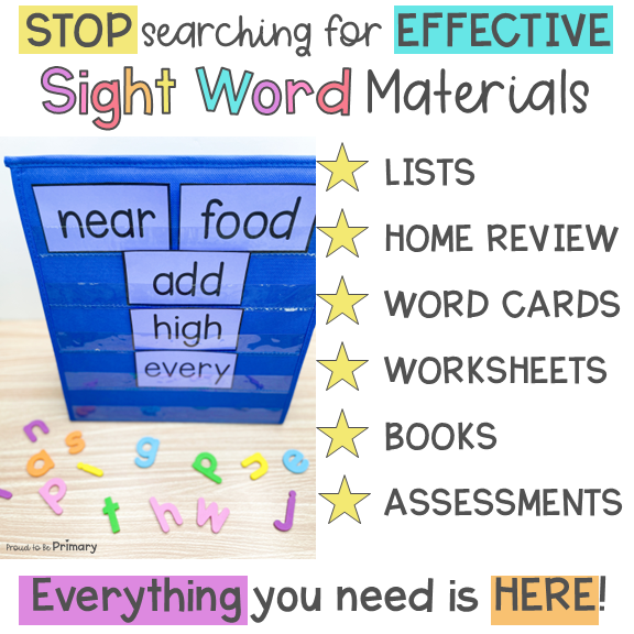 Fry's Sight Words Curriculum - Third 100 Words Part 1 – Proud to be Primary