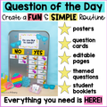 June Question of the Day Cards for Morning Meeting