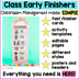 Early Finisher Choice Board, Task Cards, & Worksheets Packet