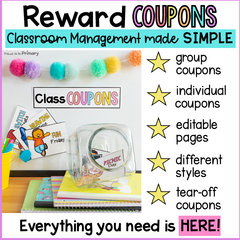 Student & Class Reward Coupons EDITABLE - Classroom Management