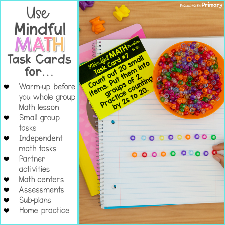 1st Grade Math Warm-Up Activity Task Cards – Proud to be Primary