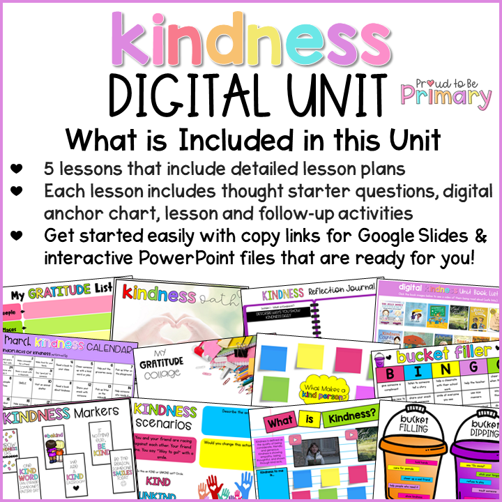 DIGITAL Kindness Lessons and Activities for Grades 3-5 – Proud to be ...