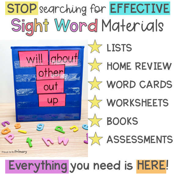 Fry's Sight Words Curriculum - First 100 Words Part 2 – Proud to be Primary