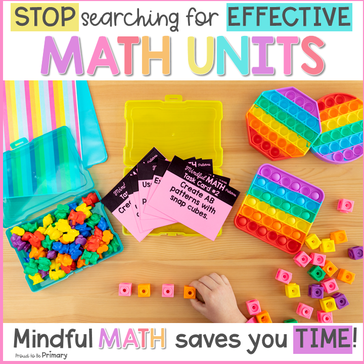 Patterning - Kindergarten Mindful Math – Proud to be Primary