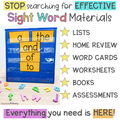 Fry 300 Sight Word List Activities, Books, Worksheets & Assessments