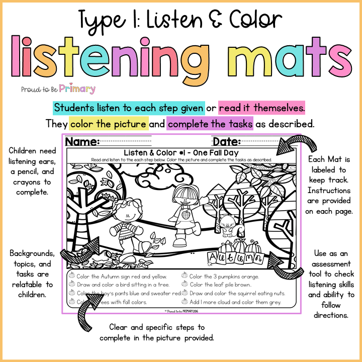 Listening Activities for October – Proud to be Primary