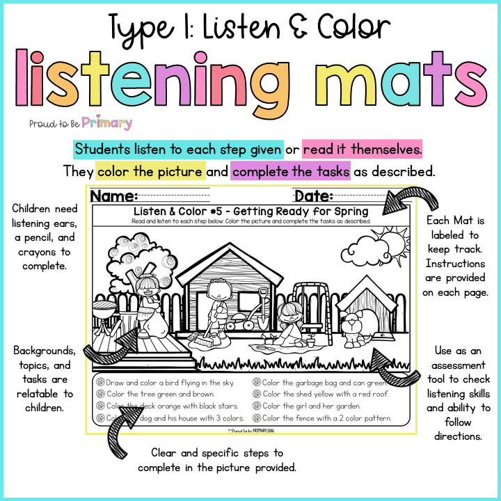 Listening Activities for March – Proud to be Primary