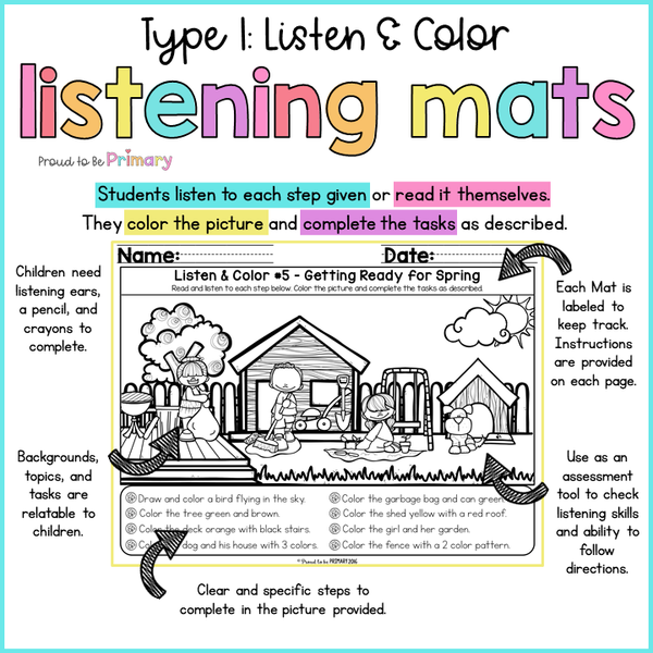 Listening Activities for March – Proud to be Primary