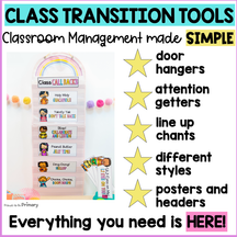 Transitions Tools Attention Getters, Door Signs, & Line Up Chants