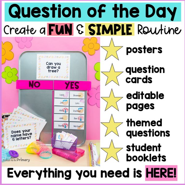 April Question of the Day Cards for Morning Meeting – Proud to be Primary