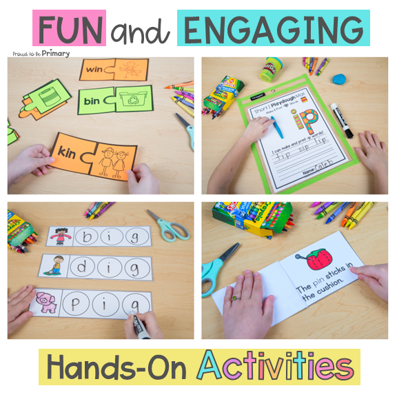 Word Family Short 'I' Vowel CVC and CVCC Activities for Kids – Proud to ...