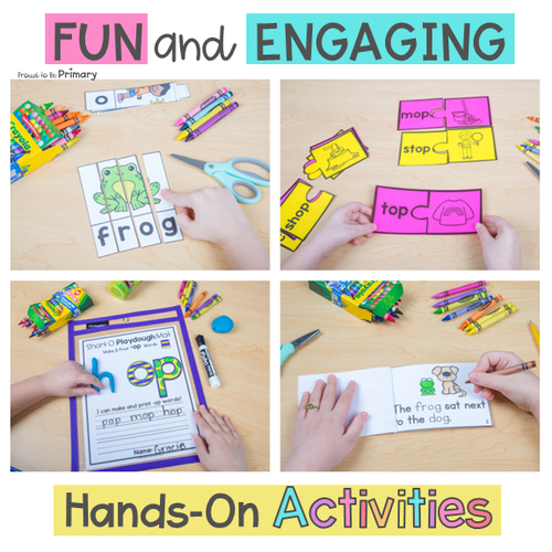 Word Family Short 'O' Vowel CVC and CVCC Activities for Kids