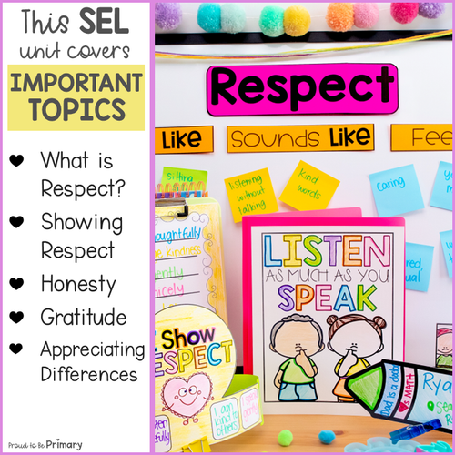 Respect & Gratitude Week of Respect Activities - SEL Character Educati