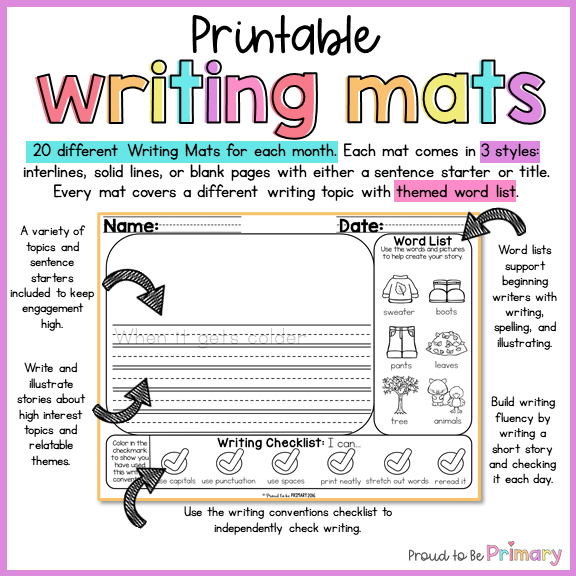 Writing Prompts Practice for October – Proud to be Primary