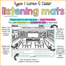 Listening & Following Directions Activities Bundle