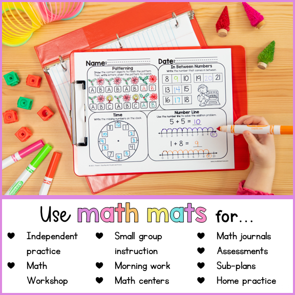 December Math Spiral Review Worksheets for Kindergarten – Proud to be ...