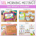 April Spring SEL Morning Meeting Slides Activities and Questions