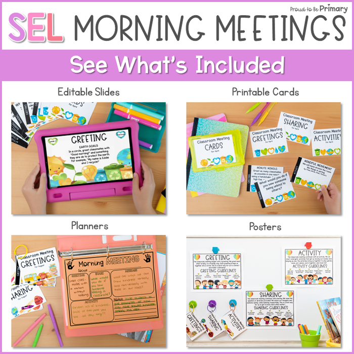 April Spring SEL Morning Meeting Slides Activities and Questions