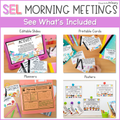 March Spring SEL Morning Meeting Google Slides Activities Greetings Qu