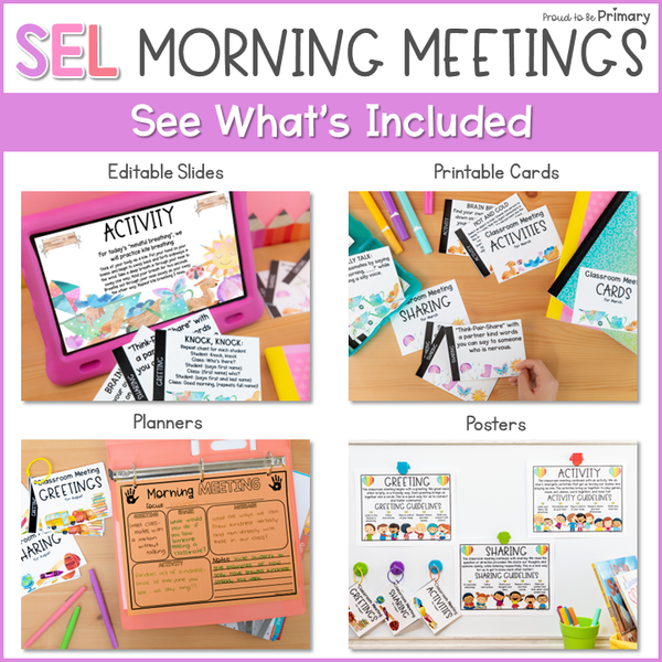 Morning Meeting Slides, Cards, Posters for March – Proud to be Primary