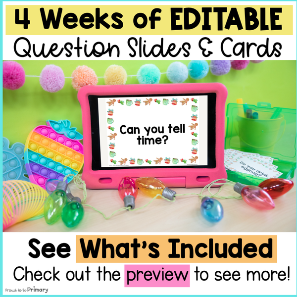 December Question of the Day Cards for Morning Meeting – Proud to be ...