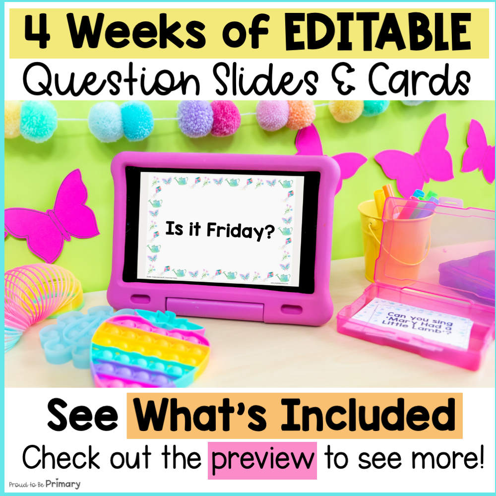 May Question of the Day Cards for Morning Meeting – Proud to be Primary
