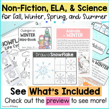 Seasons Non-Fiction ELA & Science {Fall, Winter, Spring, Summer} BUNDL
