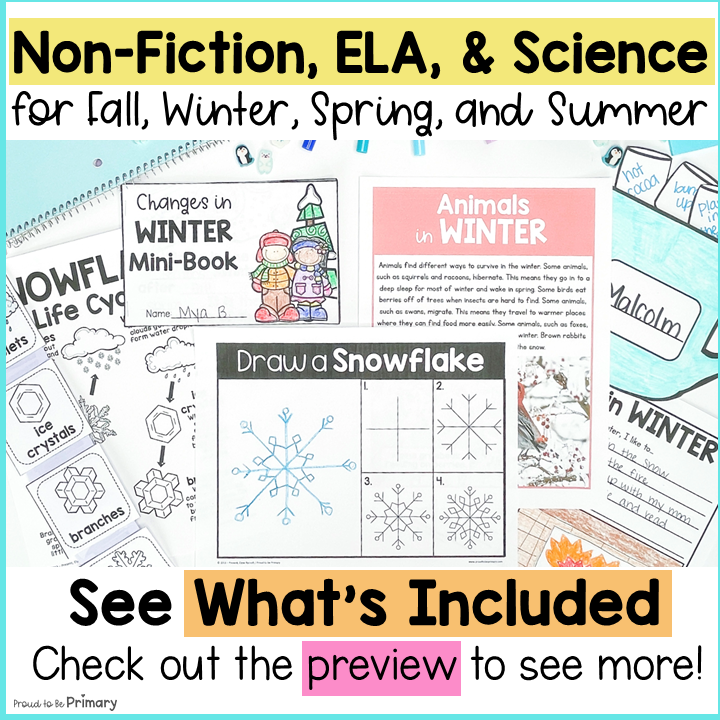 Seasons Non-Fiction ELA & Science {Fall, Winter, Spring, Summer} BUNDL ...