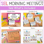 June End of the Year SEL Morning Meeting Slides Activities & Greetings