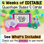 March Spring Conversation Starters Cards Morning Meeting Ideas Daily Q