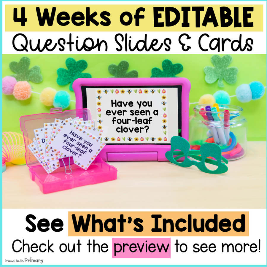 March Spring Conversation Starters Cards Morning Meeting Ideas Daily Q