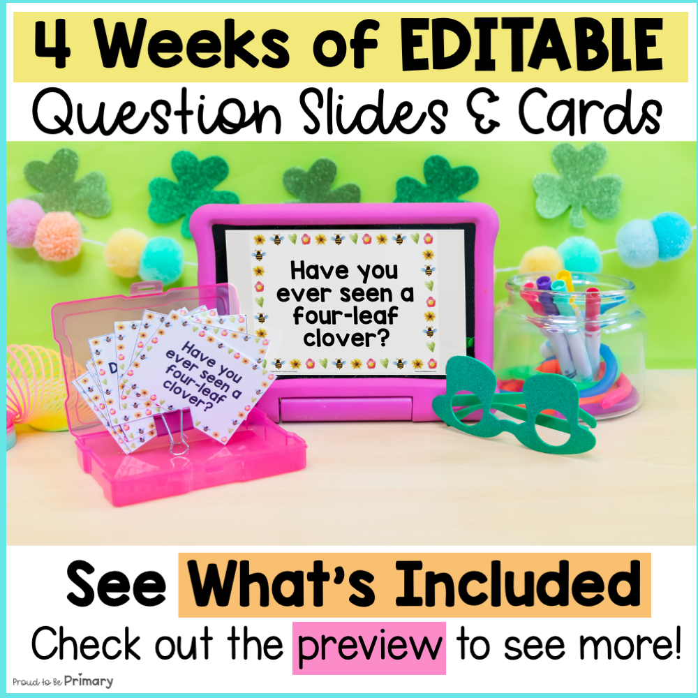 March Question of the Day Cards for Morning Meeting – Proud to be Primary