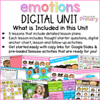 Digital K-2 Emotions Lessons & Social Emotional Learning Activities