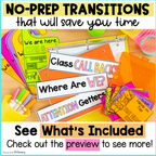 Transitions Tools Attention Getters, Door Signs, & Line Up Chants