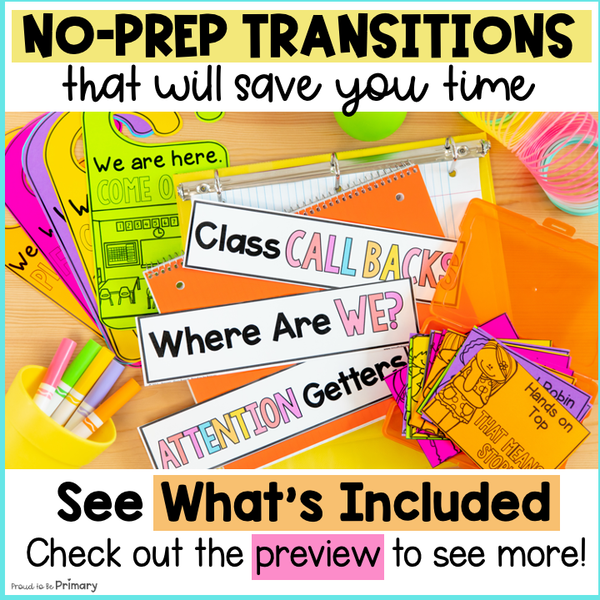 Transitions Tools Attention Getters, Door Signs, & Line Up Chants